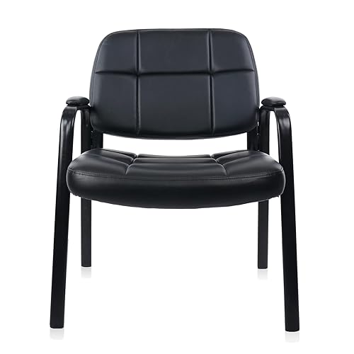 CLATINA Big & Tall 400 lbs Waiting Room Guest Chair, Leather Office ...