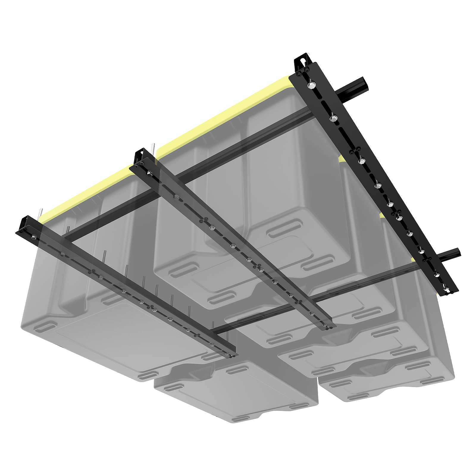 BEAMNOVA Overhead Garage Storage Rack,Ceiling Bin Rails Storage Heavy ...