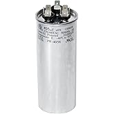 MAXRUN 40+5 MFD uf 370 or 440 Volt VAC Round Motor Dual Run Capacitor for AC Air Conditioner ...