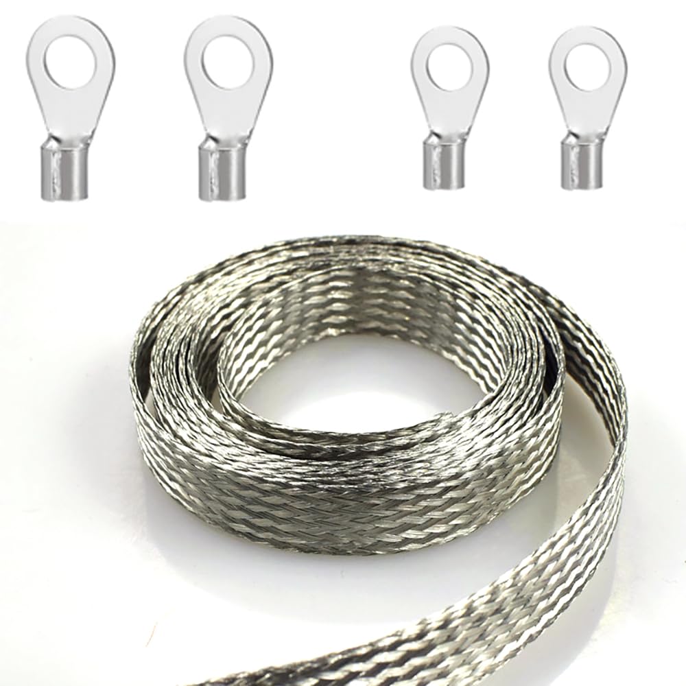 Mua Tinned Flat Copper Braid Cable,4mm Flat Copper Braided Ground Strap ...