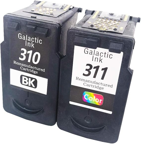 Amazon | Galactic ink キャノン（Canon)BC310+BC311 大容量 残量表示付 BC-310+BC-311（ブラック+カラー）2個セット【再生インク】【対応機種 ...