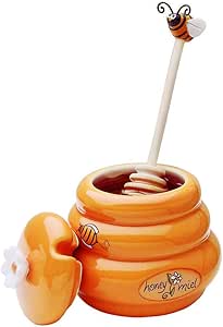 Amazon.com: Joie Ceramic Beehive Honey Pot and Wooden Dipper, Mini ...