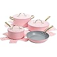 Paris Hilton Iconic Nonstick Pots and Pans Set, Multi-Layer Nonstick ...