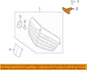 Amazon.com: MERCEDES-BENZ 2128850136 GENUINE OEM GRILLE BRACKET: Automotive