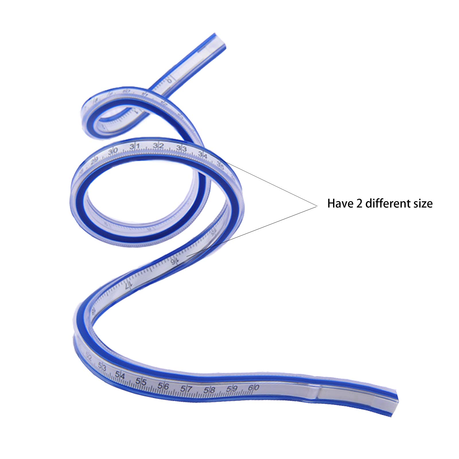 Mua 24 Inch (60cm) Flexible Curve Ruler Flex Design Rule, Ideal for use ...