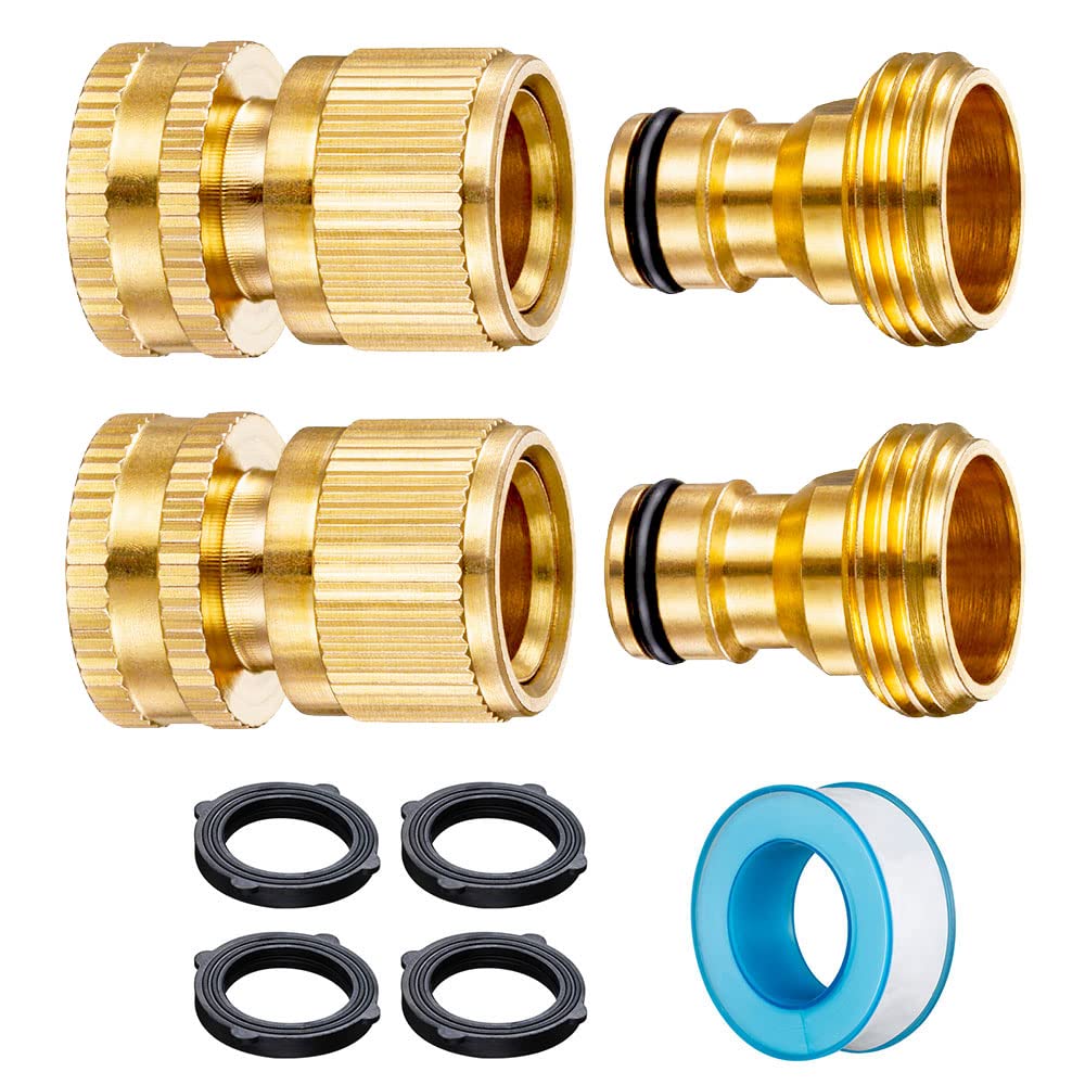Mua Gsinodrs Garden Hose Quick Connect Fittings, Brass Hose Quick ...