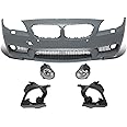 Amazon.com: DNA Motoring BUMP-F-F10-M5 M5 Style Front Bumper Fog light ...