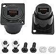 Amazon.com: Maixbomr 2Pcs RJ45 Panel Mount Connector, D-Type RJ45 Cat6 ...