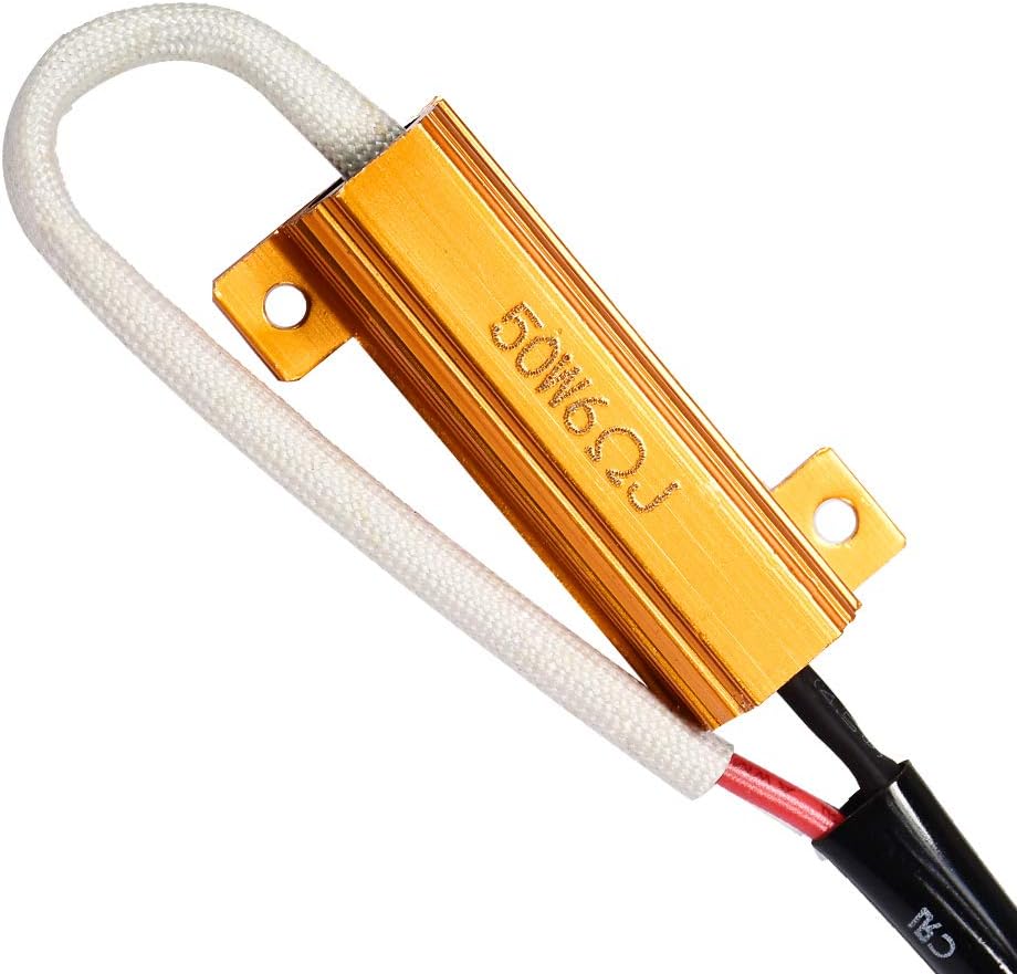 Flaker 2PCS HUIQIAODS 50W 6 Ohm 9006 HB4 9012 LED Light Load Resistor ...