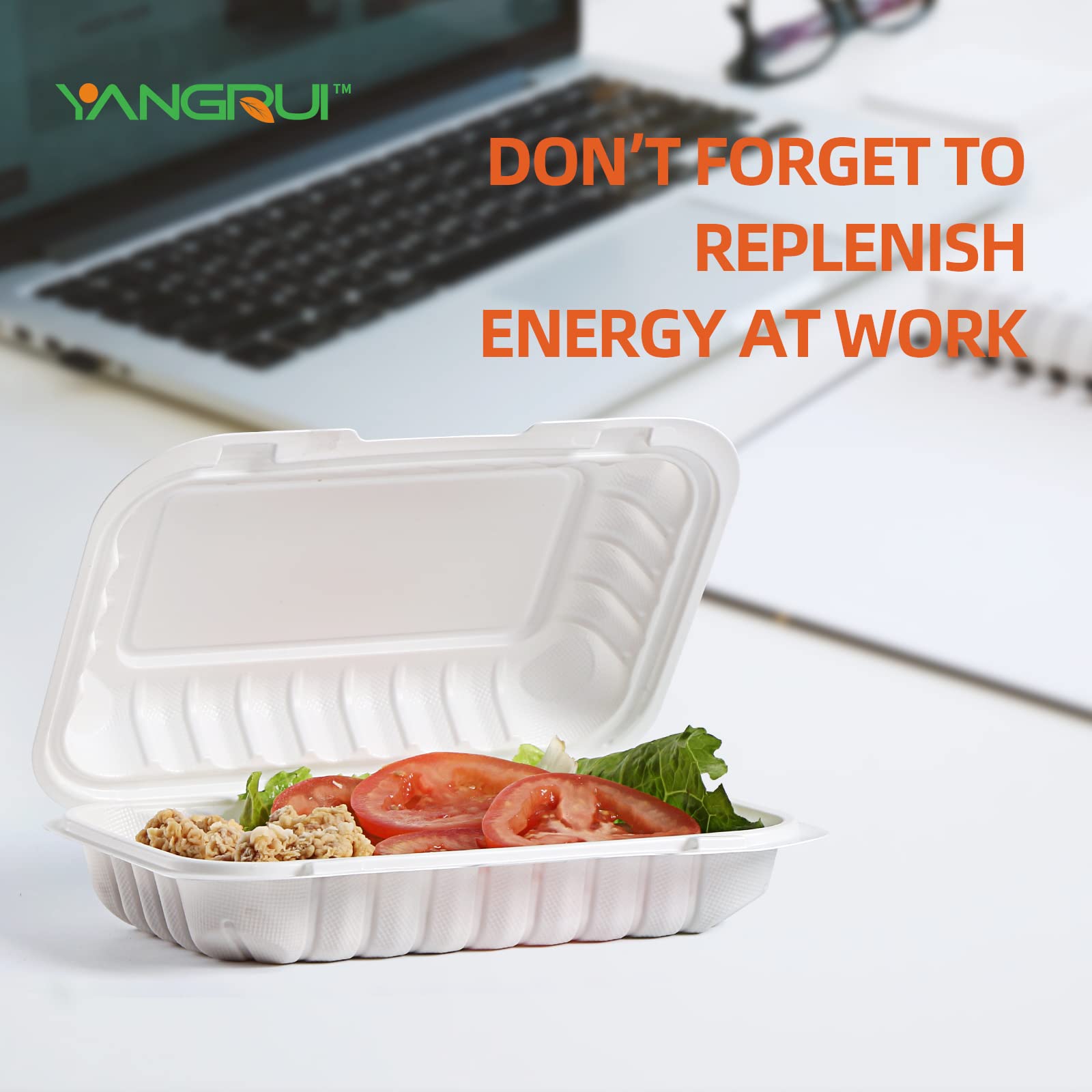 Mua YANGRUI Clamshell Food Containers, Reusable Shrink Wrap 50 Pack 9 x ...