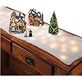 Amazon.com: Fox Valley Traders Lighted Snow Table Runner, Set of 2 ...
