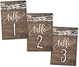 1-25 Rustic Wood Lights Table Number Double Sided Signs For Wedding ...