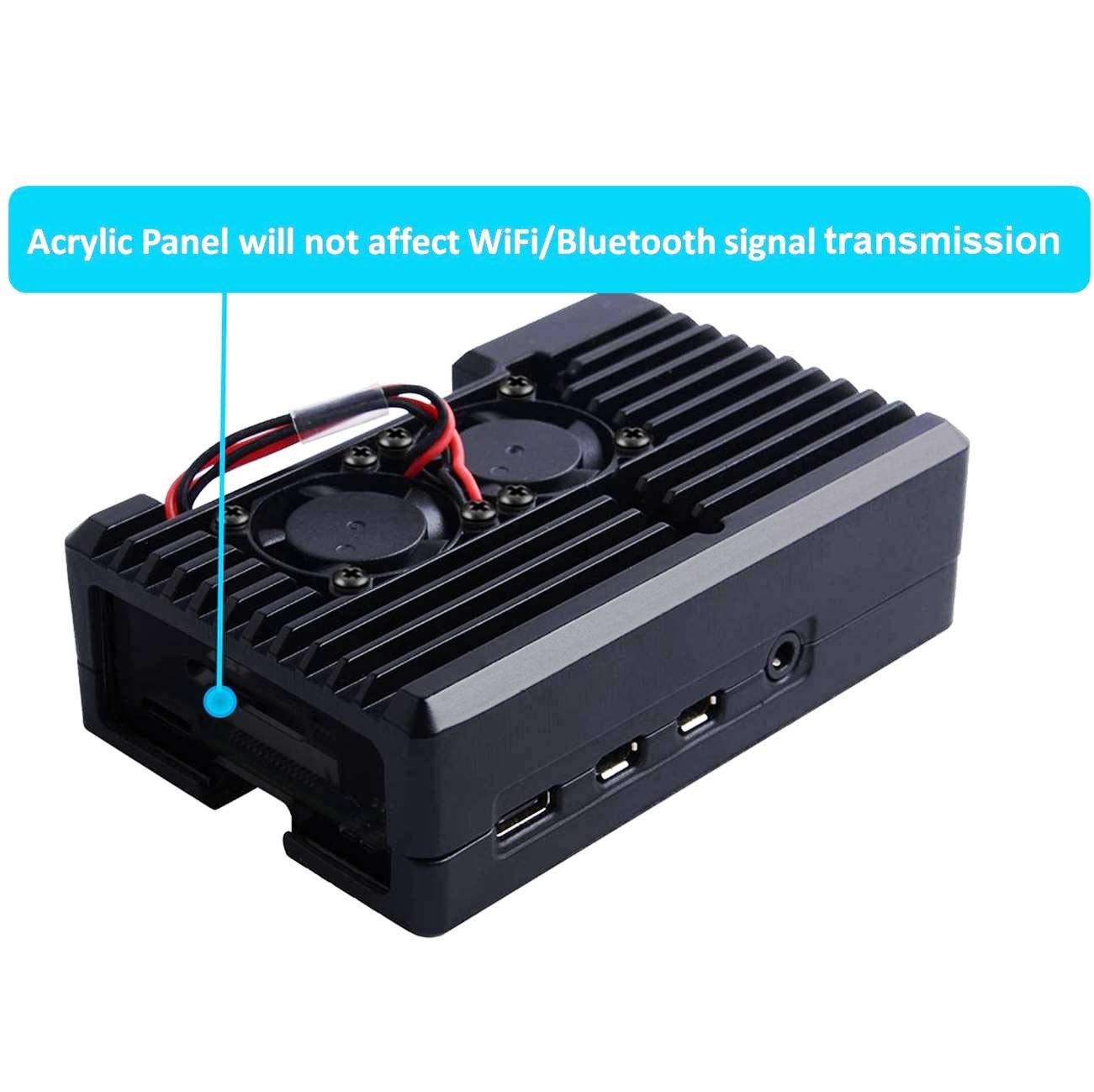 Mua GeeekPi Armor Case with Dual Fan for Raspberry Pi 4, Pi 4 Passive Aluminum Alloy Case with ...