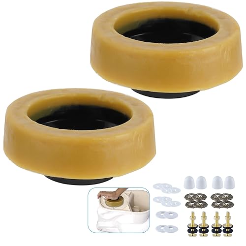 Hibbent 2 Pack Extra Thick Toilet Wax Ring, Toilet Bowl Wax Seal Kit ...