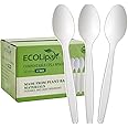 Amazon.com: ECOLipak 150 Pcs 100% Compostable Spoons, 6.7" Large Size ...