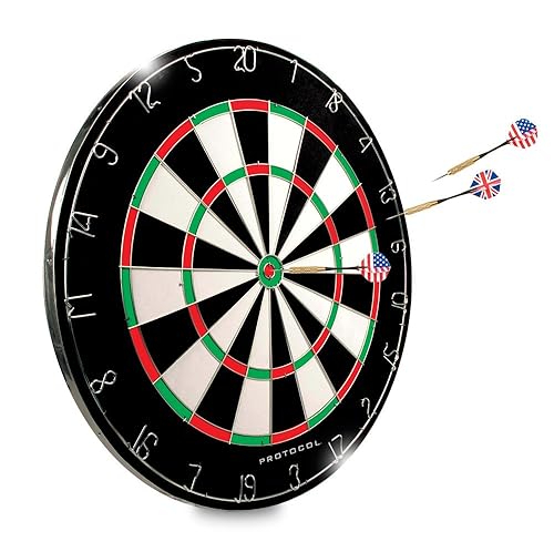Dartboard - 18" Regulation Sized Tournament Dartboard | 2 Sided ...