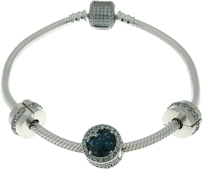 Amazon.com: PANDORA Dazzling Snowflake Bracelet Gift Set, W/ Three ...