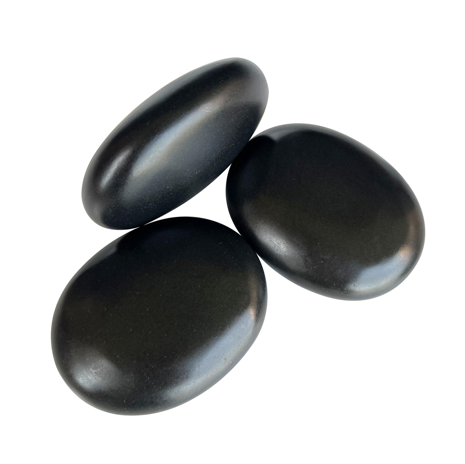 MINGJISHIYE Hot Stone Massage, 3 Piece Set Large Oval Hot Stone 3.58x2 ...