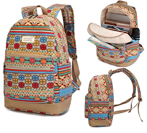 Buy Kinmac Bohemian Canvas Small Size Laptop Backpack With Massage buy-kinmac-bohemian-canvas-small-size-laptop-backpack-with-massage