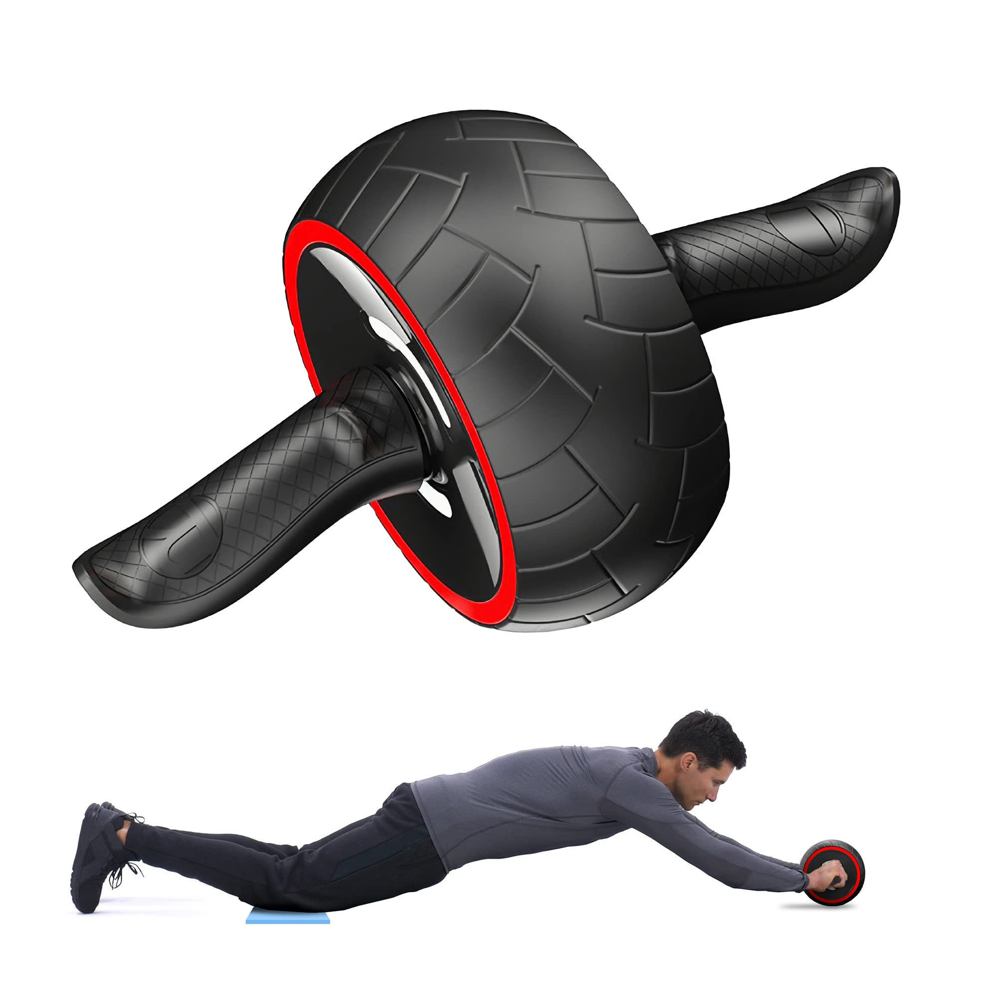 EMEKIAN Ultra-Wide Ab Roller Wheel, Ab Abdominal & Core Exercise Roller ...
