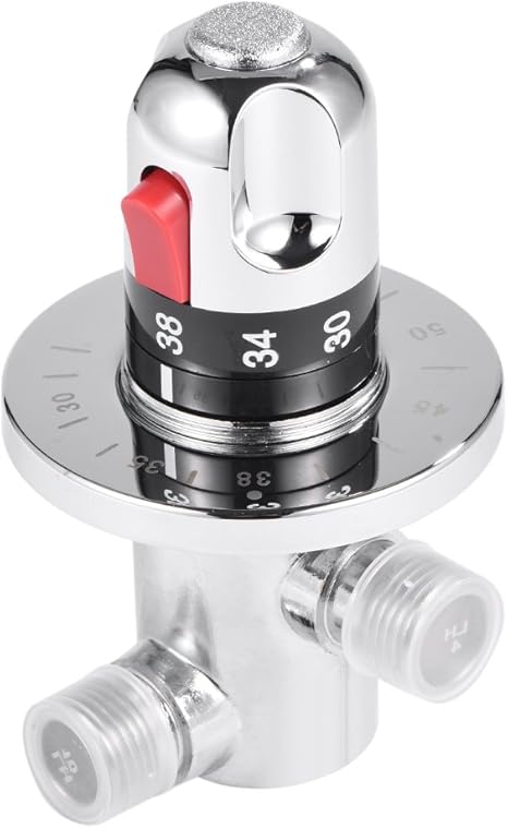 Vanne Mélangeur Eau Chaude Froide Robinet Mitigeur Thermostatique en ...
