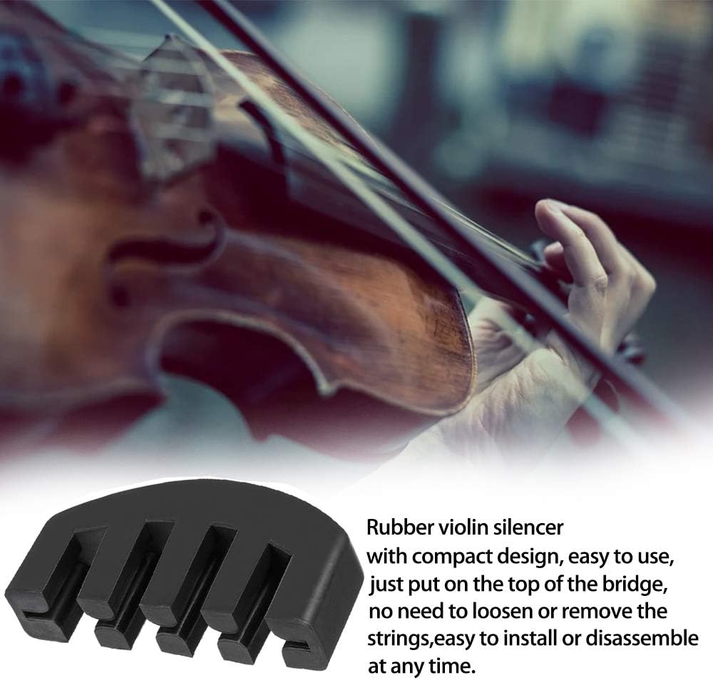13 PCS Rubber Violin Practice Mute Set Claw Rubber Silencer 7 PCS ...