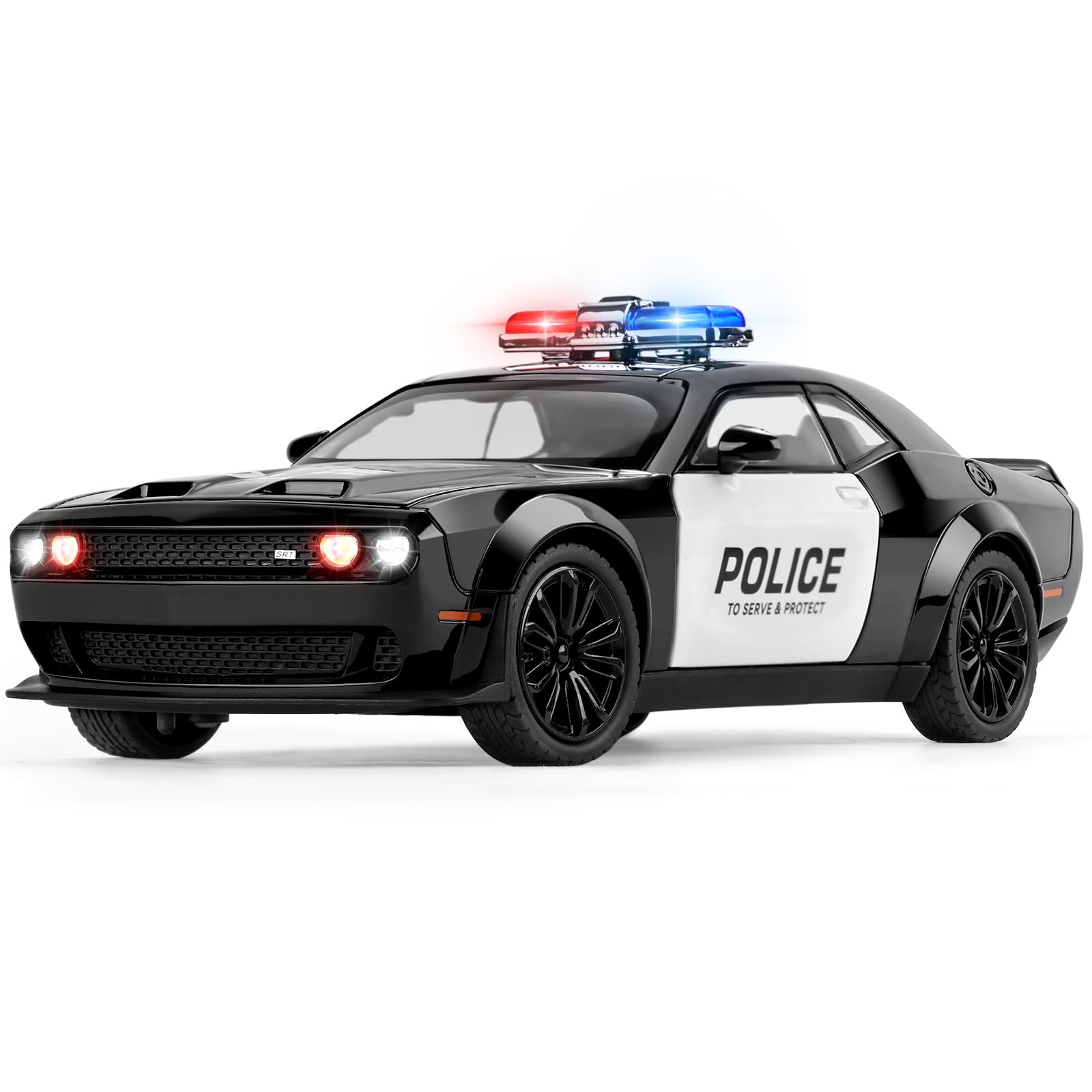 SASBSC Police Car Toys for Boys Age 3-12 1:22 Dodge Challenger Hellcat ...
