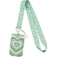 Amazon.com : BKBKAAK Cute Green Lanyard for ID Badges Preppy Keychain ...