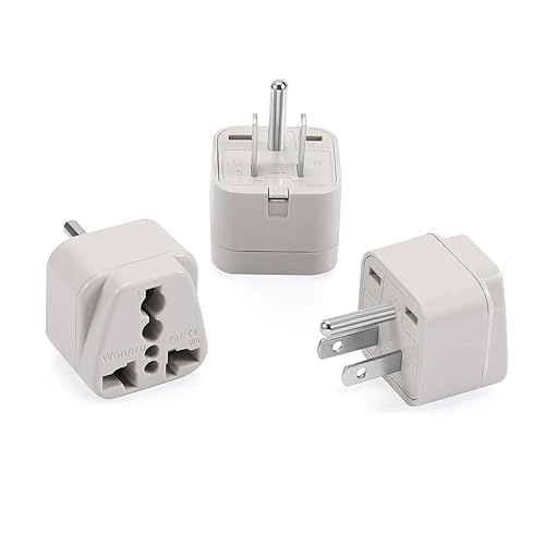 Wonpro Grounded Travel Plug Adapter Type B for US, Canada, Japan ...