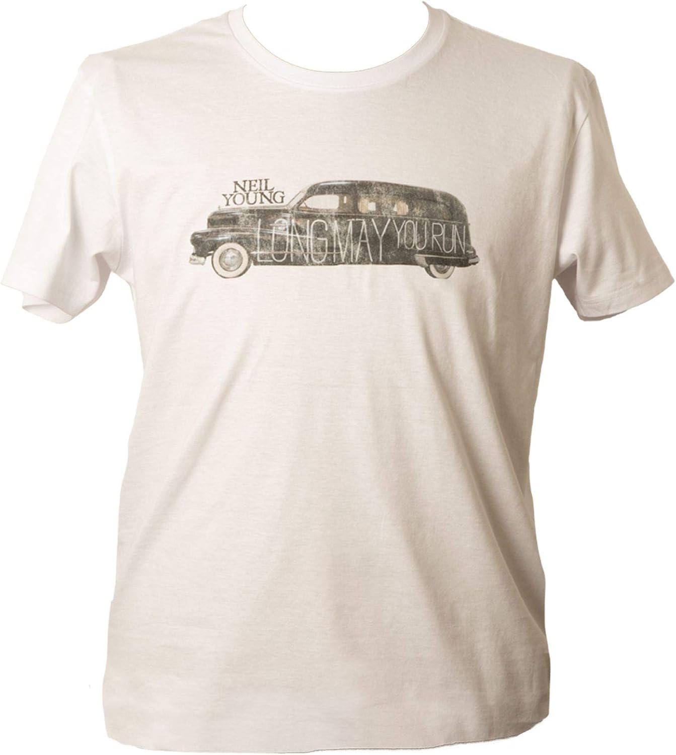 Neil Young Soft Organic Vintage Long May You Run Men's White T-Shirt ...