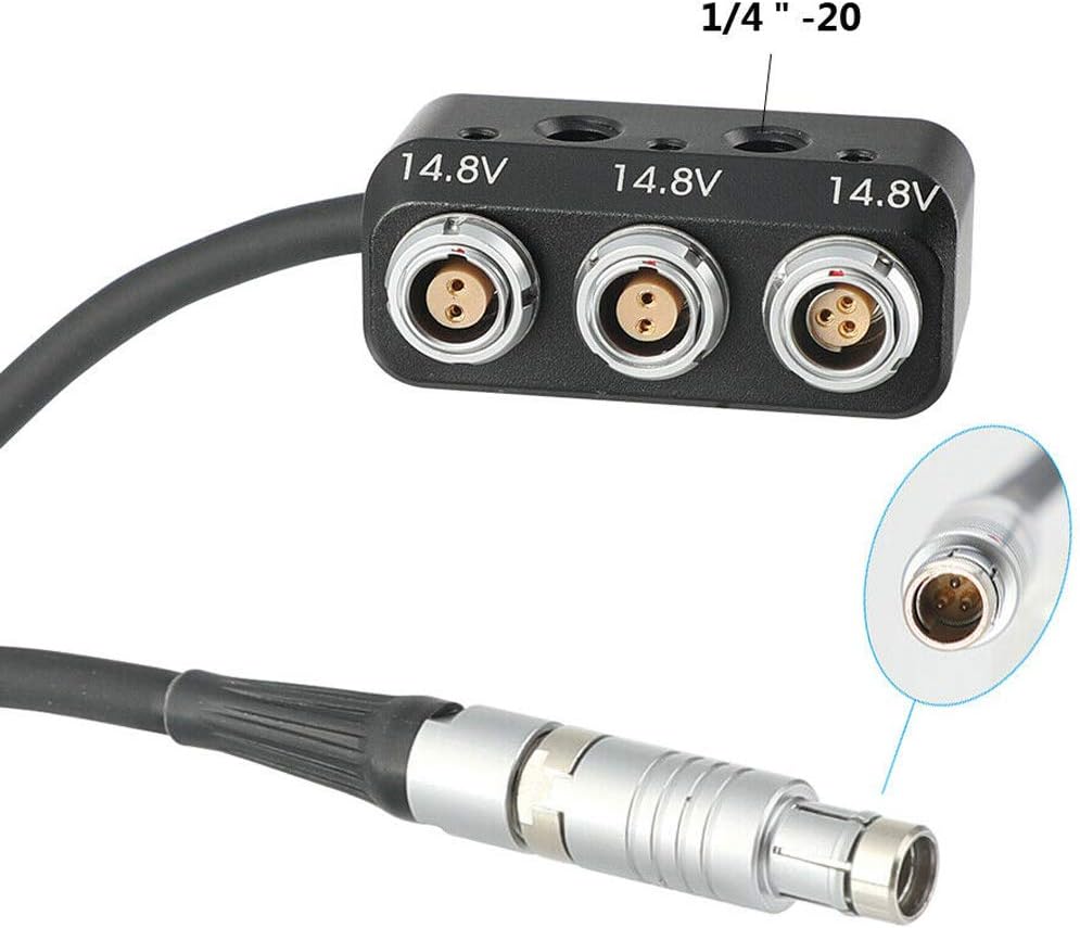 SZRMCC 1 to 3 Camera Power Splitter RS Fischer 3 Pin Male to 1x RS 3Pin ...