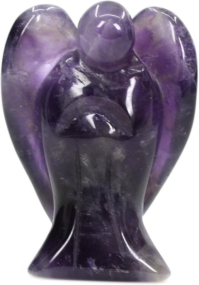 Amazon.com: Natural Amethyst Gemstone Carved Crystal Figurine 1.5 Inch ...