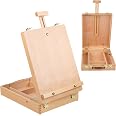Amazon.com: Adjustable Beechwood Tabletop Painting Easel, Portable Art ...