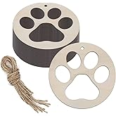 Amazon.com: 24pcs Paw Shaped Wooden Cutouts Dog Cat Claws Cutouts ...