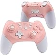 Amazon.com: ROTOMOON Upgraded Pink Wireless Pro Controller Compatible ...