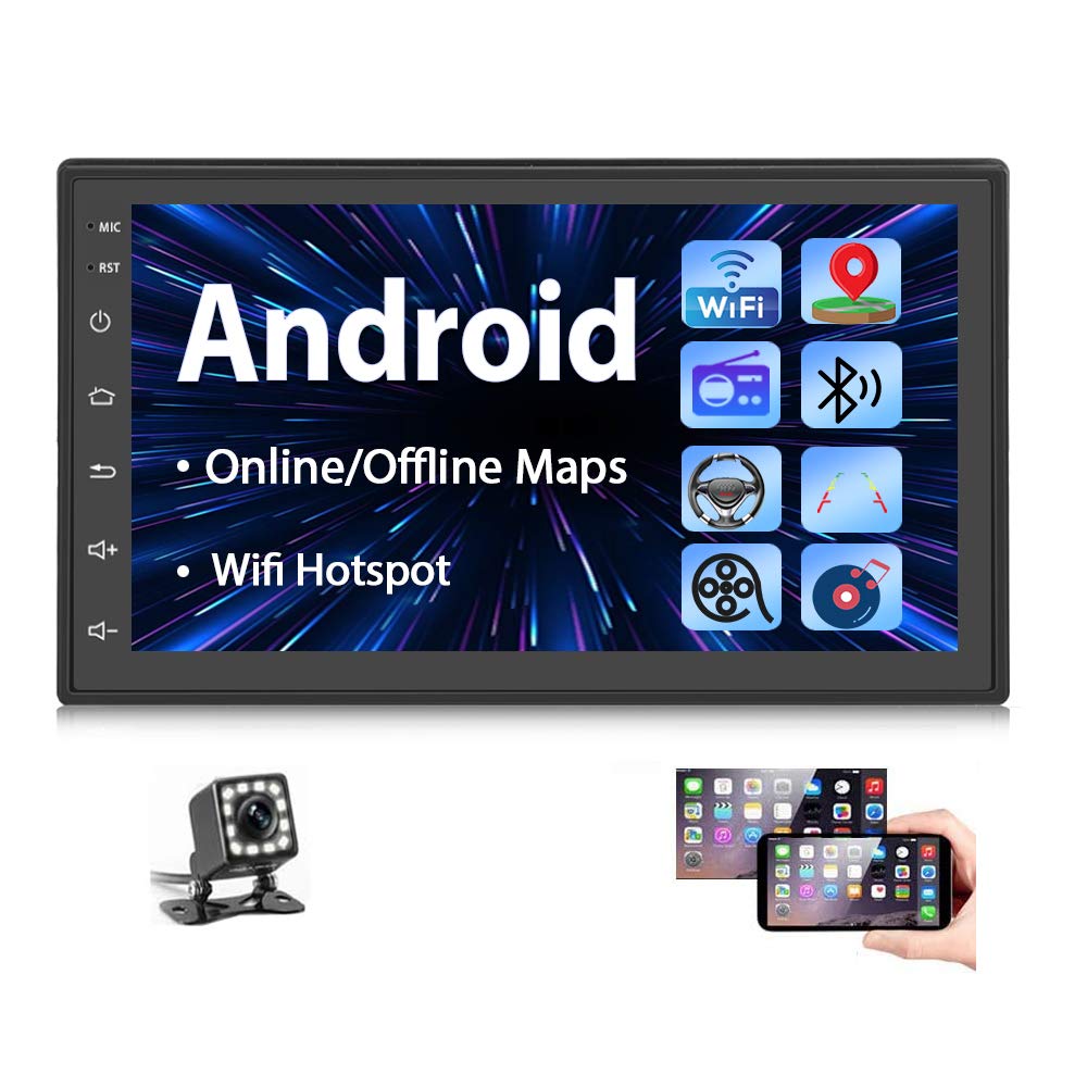 Double Din Android Car Stereo Radio with Bluetooth GPS 7 Inch HD ...