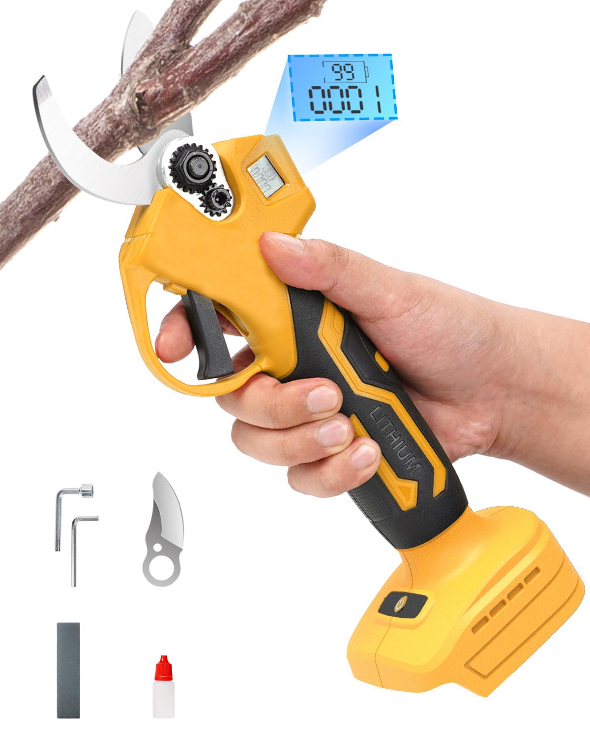 VEITORLD Electric Pruning Shears for DeWalt 20V Battery, Portable ...