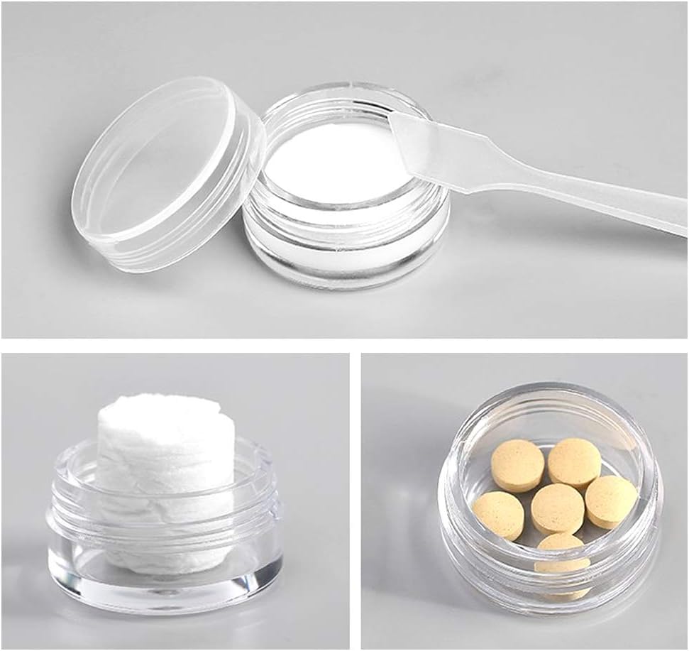 70PCS Transparent Sample Pots 5g, Lip Balm Containers, Plastic Sample ...
