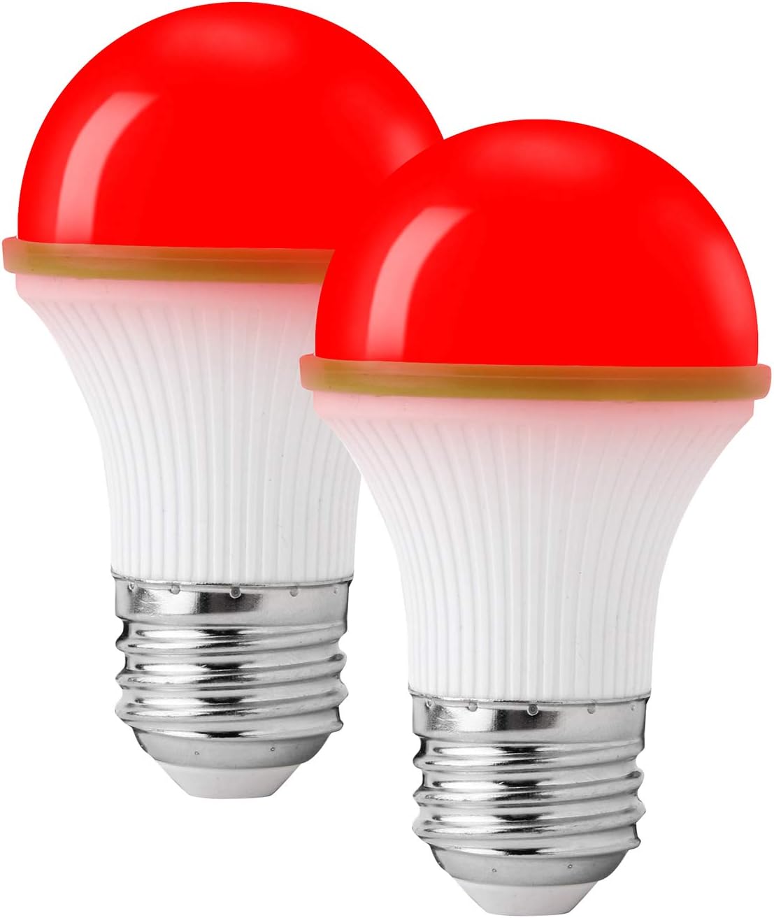 Red Light Bulbs, 3 watt UL Listed e26 Medium Base 120 Volt A15 LED ...