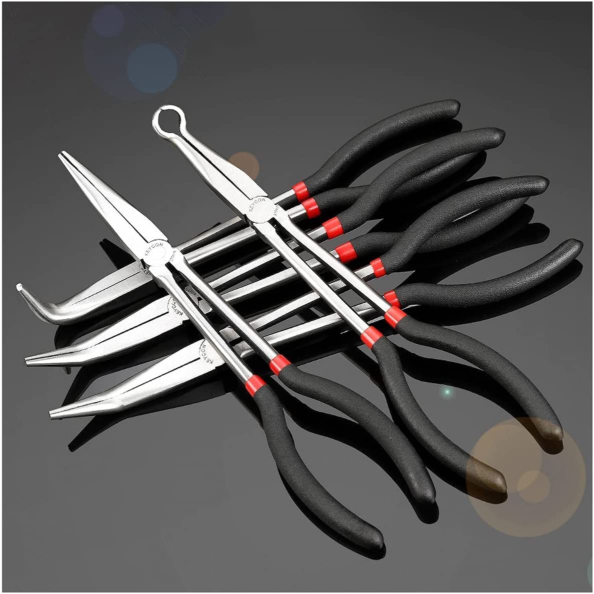 Mua 5 Piece Long Reach Plier Set - 11” Long Needle Nose Pliers Sets ...