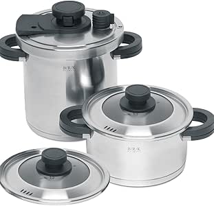 Amazon.com: B/R/K Germany 5 Piece Pressure Cooking System Value Set, 20 ...