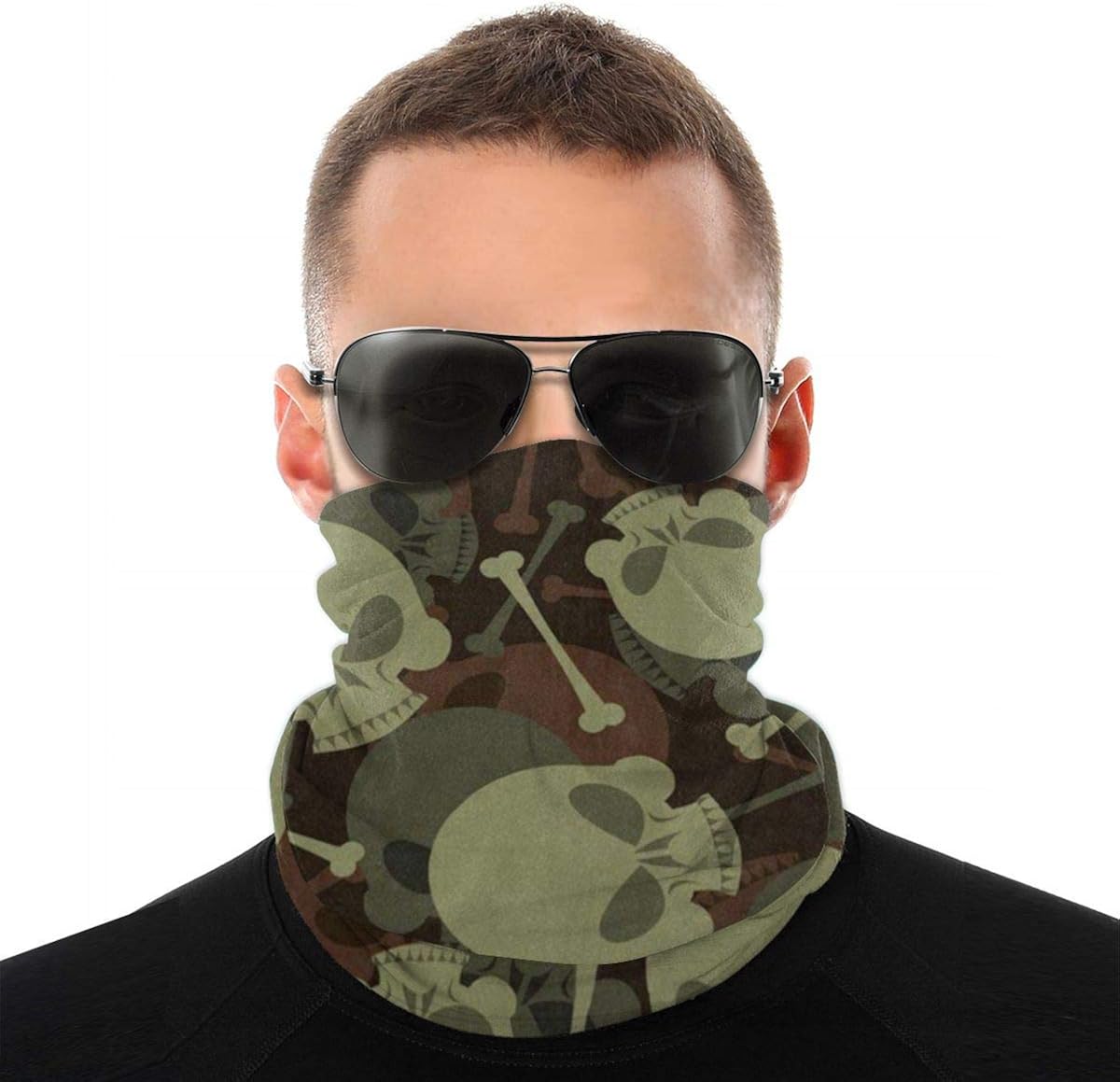 Military Skull Bone Camouflage Hot Breathable Face Mask Neck Gaiter ...