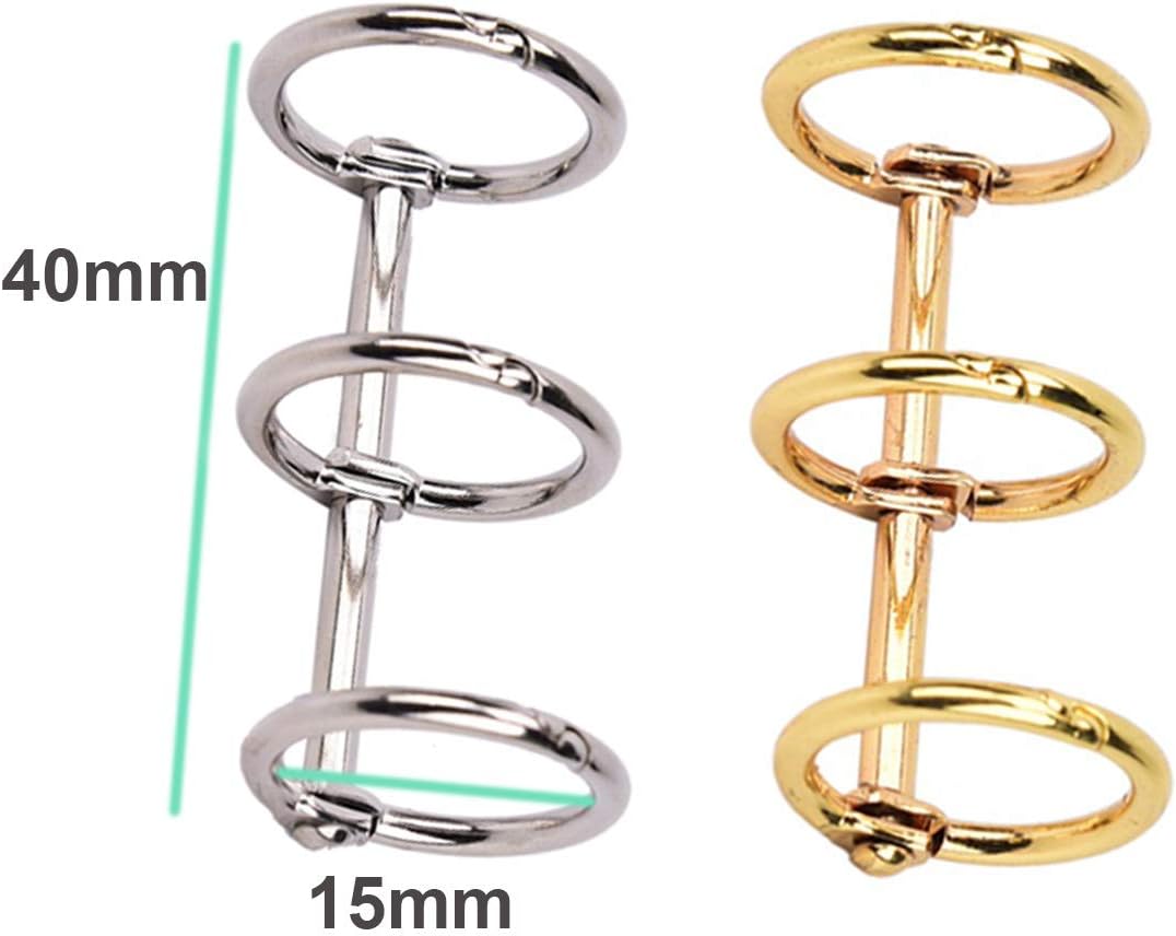 TheStriven 10 Pieces Metal Loose Leaf Binder Rings Sheet Binder Book ...
