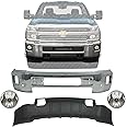 Amazon.com: New Front Bumper Chrome + Lower Valance + Fog Lamp Left ...