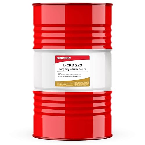 Sinopec Gear Oil, ISO 220, 55 Gallon Drum, 208L, 400lbs, Industrial & Automotive, Prevent ...