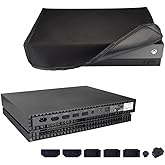 Amazon.com: eXtremeRate Black Horizontal Dust Cover for Xbox One S ...
