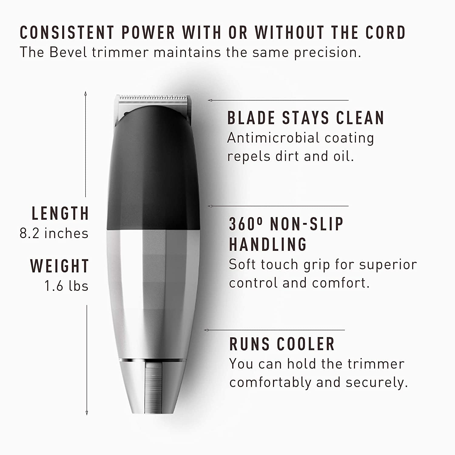 Mua Bevel Beard Trimmer for Men - Cordless Trimmer, 6 Hour Rechargeable ...