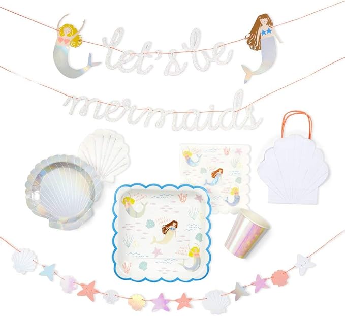 Meri Meri Let's Be Mermaids Complete Party Bundle: Amazon.co.uk ...