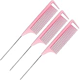 Amazon.com : Yumflan Rat Tail Combs, Parting Combs for Braiding Hair ...