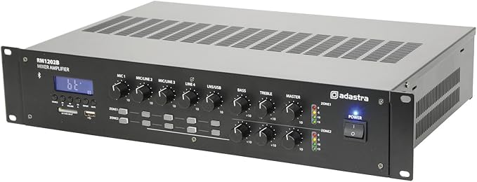 2-Zone Mixer Amplifier | 2 x 120W | Bluetooth/USB/SD: Amazon.co.uk ...